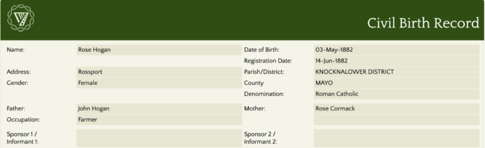 Hogan, Rose - Oughterard Heritage