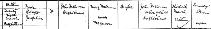 Mary Bridget Josephine Halloran, Main St | Midwives & Nurses ...