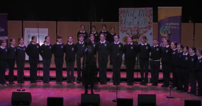 Student of Scoil Chuimin & Caitriona at the 2025 Waltons RTÉ lyric fm ...