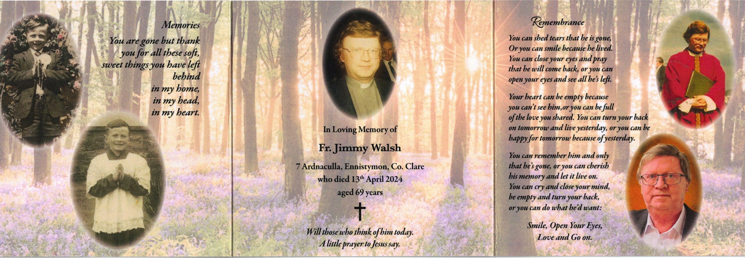 Walsh, Fr. Jimmy Former Oughterard PP | Memorial Cards | Oughterard ...